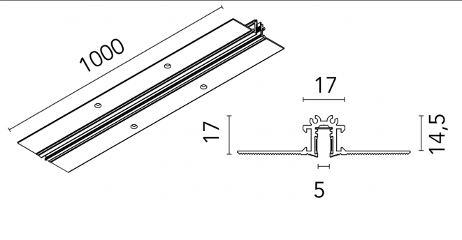MODO Light | FLOS - The Micro Running Magnet Recessed Profile
